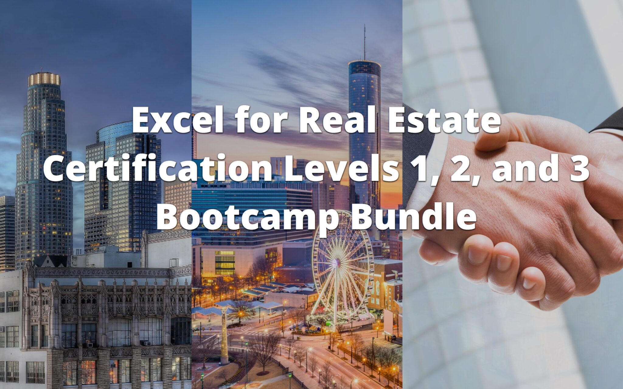 Excel for Real Estate Certification Levels 1, 2 and 3 Bootcamps | Excel ...