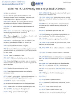 Free Excel Keyboard Shortcuts Sheet for PC and Mac – REFM Courses