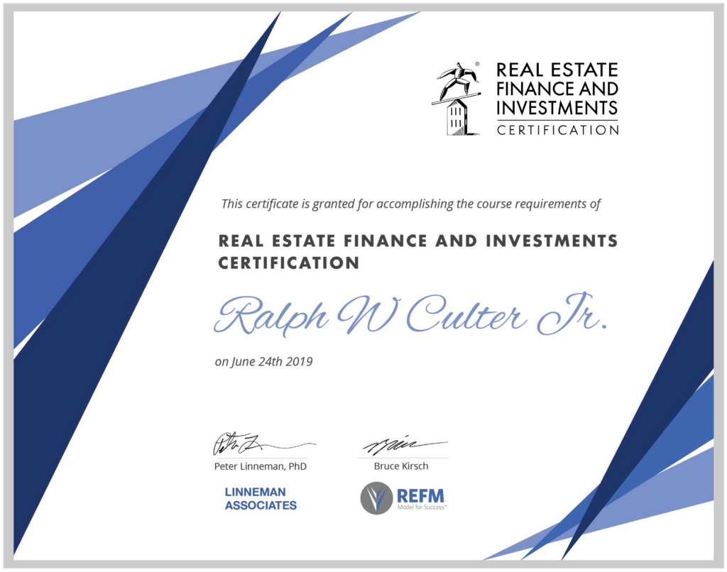REFAI® Certification - Real Estate Financial Modeling
